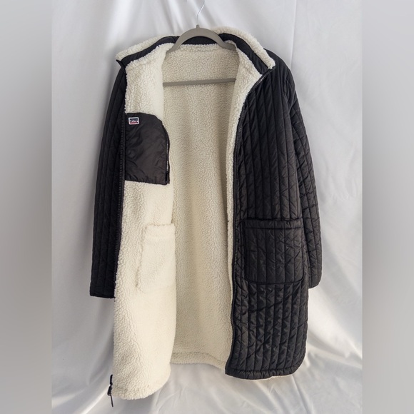 Levi's | Jackets & Coats | Levis Sherpa Lined Quilted Parka Black ...